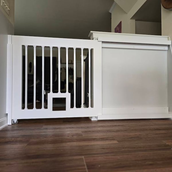 Sliding / Pocket Gate Stairway for Baby, Pets, and Dogs (all White) - Etsy