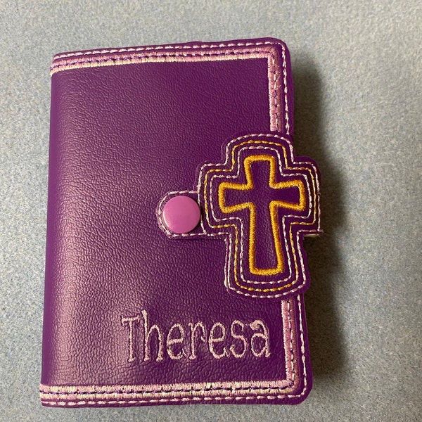 Cross Mini Composition Book Snap Cover - Instant Download Embroidery ...