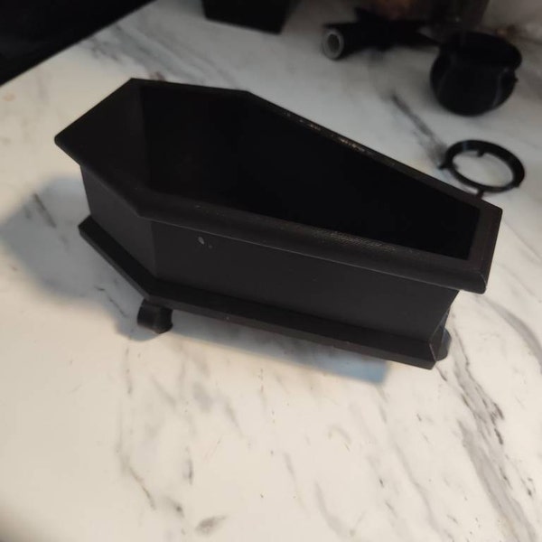 Coffin Mini Planter & Stand, Goth Succulent Planter Decor, Indoor ...