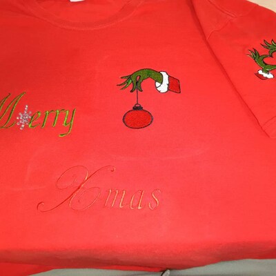 The Grinch Christmas Machine Embroidery Files 4x4 6x6 Hoop - Etsy