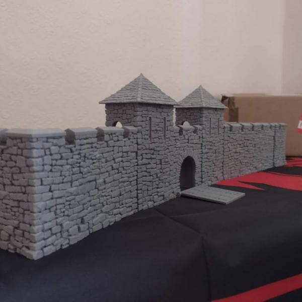 Norman Castle Walls: Tabletop Fort, Historical Wargaming Garrison Model ...