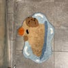 Capybara Tufted Rug: Non-slip Microfiber Bath Mat - Etsy