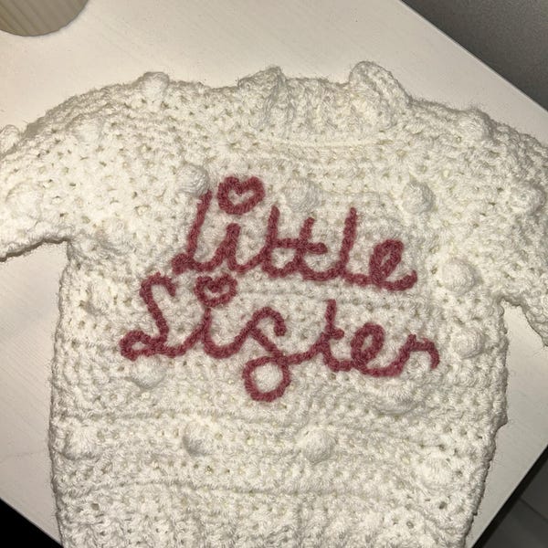3-4 Years Personalised Baby Cardigan Ready to Ship, Hand Embroidered ...