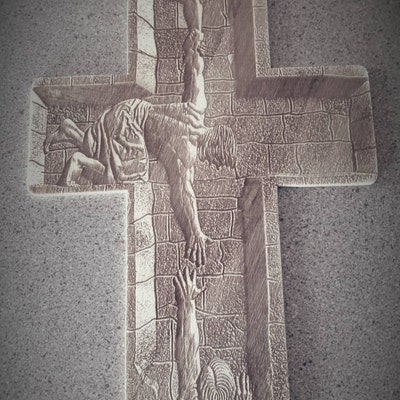 Digital Engraving File jesus Cross Well 3D Illusion File for - Etsy