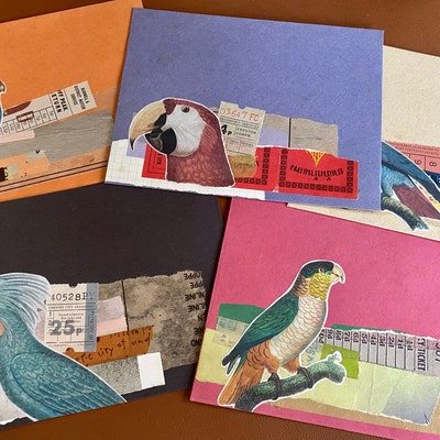 Set of Five Owl Envelopes Print From a Series of Bird Theme - Etsy