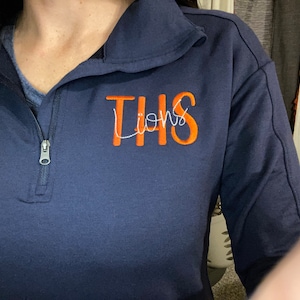 Custom School Spirit Shirt Pullover 1/4 Zip Jacket Hoodie - Etsy