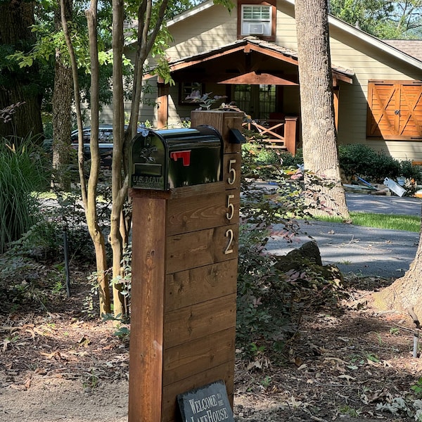 Beautiful, Handcrafted Cedar Mailbox Post; A Sure Fire Way to Bring ...