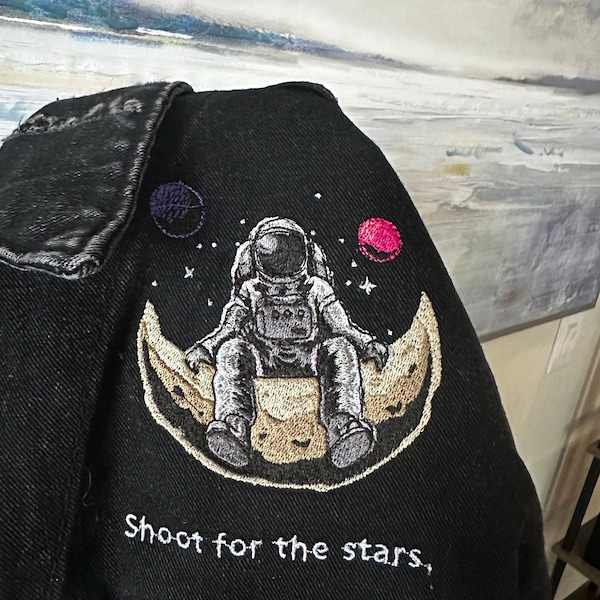 NASA Astronaut Machine Embroidery Design - Space NASA Moon Embroidery ...