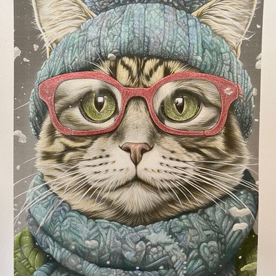 Coloring Pages for Adults Icy Cat Adventure, 40 Printable Coloring Page ...