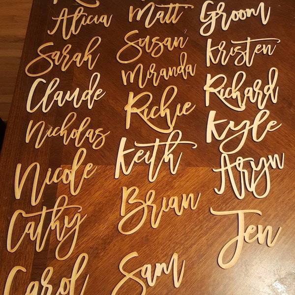 Laser Cut Name Sign, Wooden Name Cutout, Custom Name Decor, Wedding ...