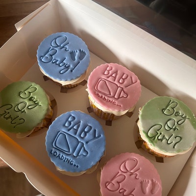 It's a Boy Gender Reveal Baby Shower Embosser Fondant - Etsy UK