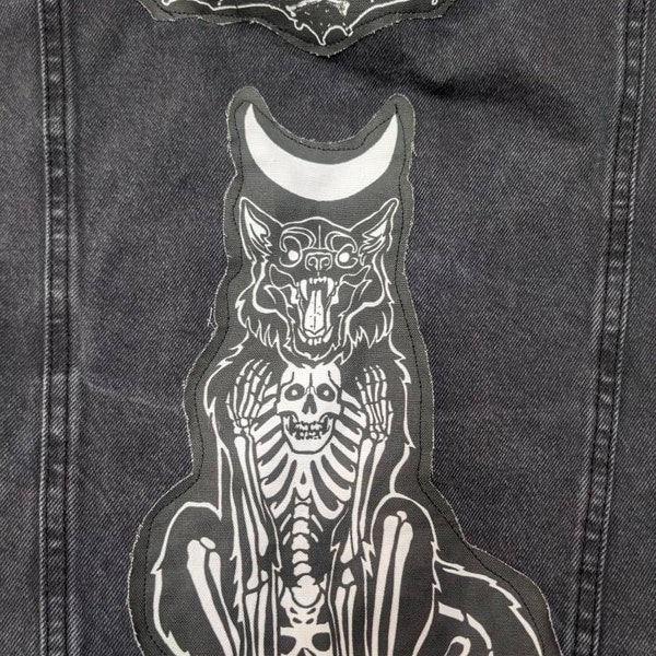 Wolf Moon Patch Werewolf Spirit Coyote Spirit Goth Horror Lycanthrope ...