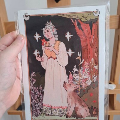 Bad Mood Angel Lino Relief Print With Handpainted Detail - Etsy