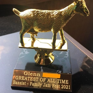 Goat Award Trophy. Greatest of All Time G.O.A.T. Free - Etsy