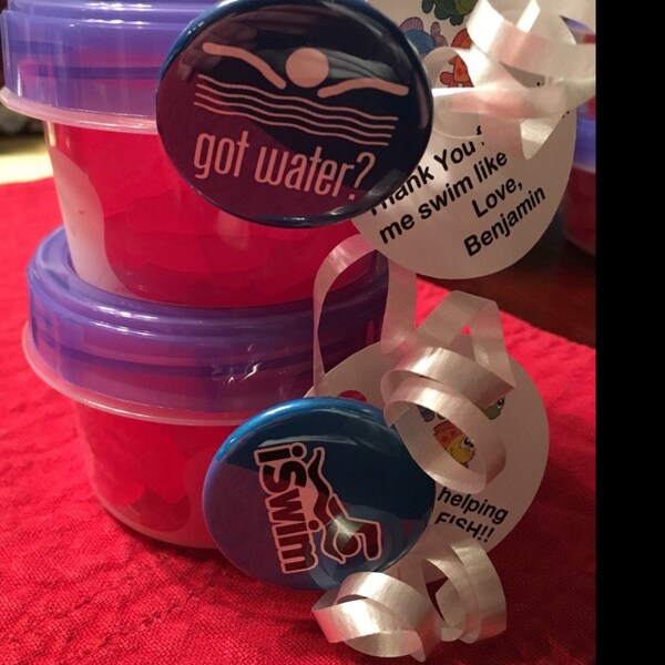 Swimmer Pins (10 Pack), Swimming Pinback Buttons, 1" or 1.5" or 2.25 ...