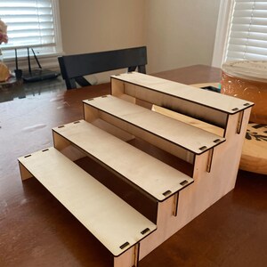 Laser Cut Display Stand Svg Files, 4 Shelf Display Stand Vector Files ...