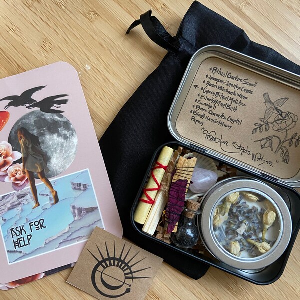 Full Moon Mini Ritual Kit Transmutation Travel Togo Portable Witch Kit ...