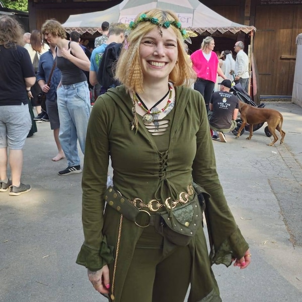 Enchanted Elven Cloak Pixie Cape Fairy Costume Forest Green Cloak ...