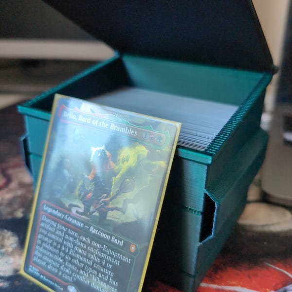 MTG EDH Commander Deck Box W/ Toploader Slot for Stanley Tool Box ...