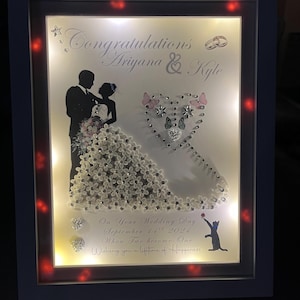 9 Box Frame Personalised Wedding Gift, Wedding Anniversary Gift, - Etsy