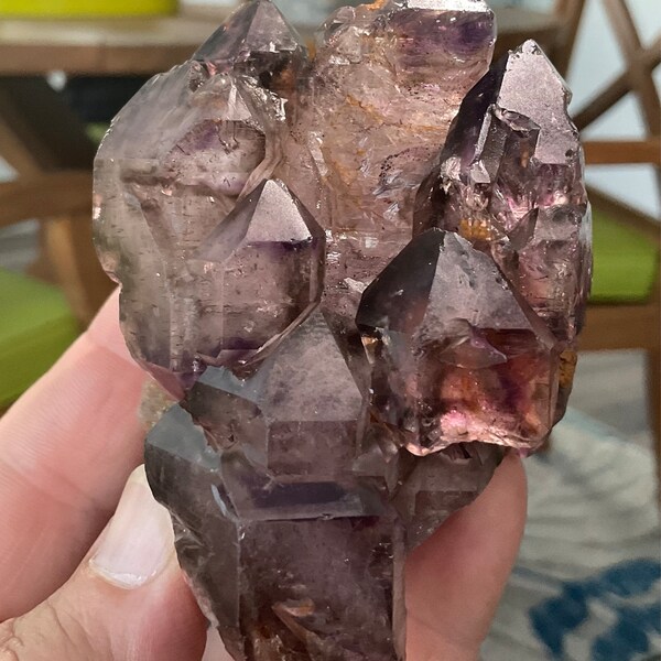 175g Rainbow Titanium Plated Crystal Cluster, Color-changing Crystal ...