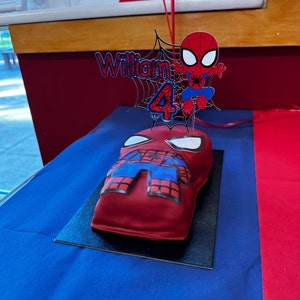 Personalised Spider-man Spidey Inspired Cake Topper number Only With ...