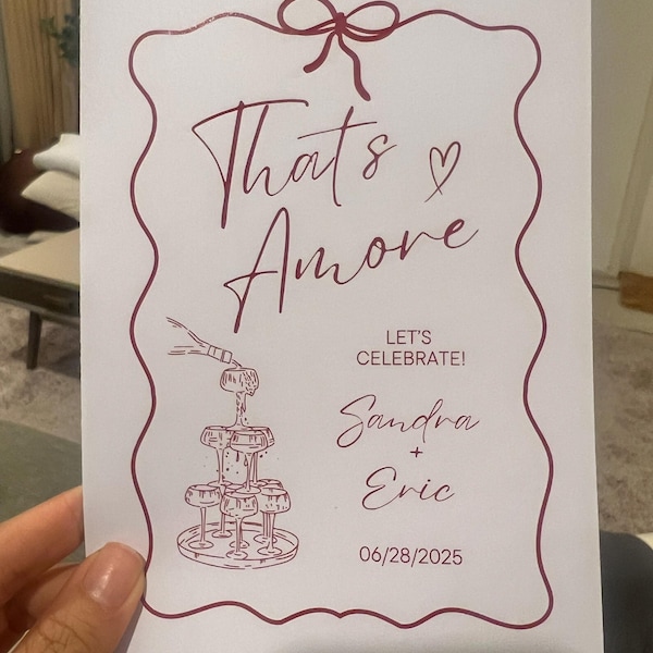 That's Amore Engagement Party Invitation, Bachelorette, Wedding Party ...