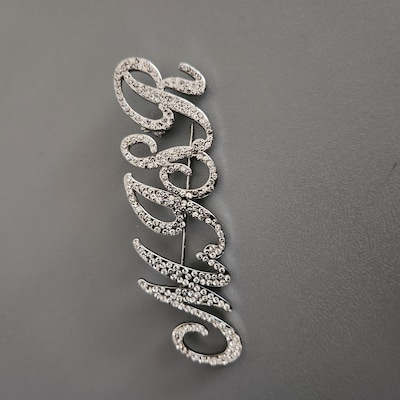 Custom Crystal Name Brooches Pins,personalized Name Brooch Pin ...