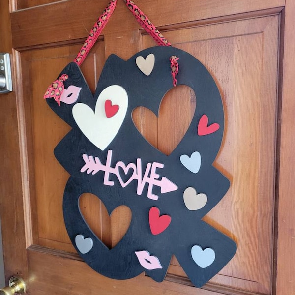 TEMPLATE Door Hanger: Valentine Xoxo - Etsy