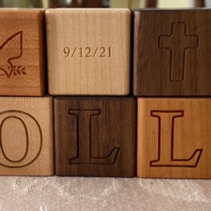 BAPTISM NAME BLOCKS Personalized Baby or Child's | Etsy