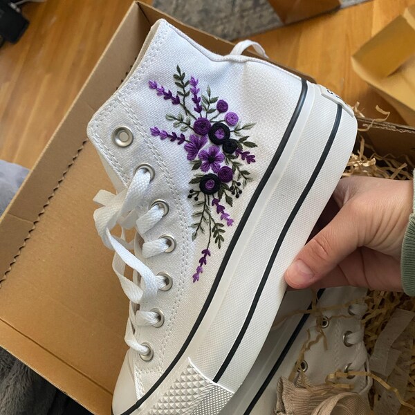 Custom Embroidered Converse, Octopus and Sea Turtle Embroidered Shoes ...