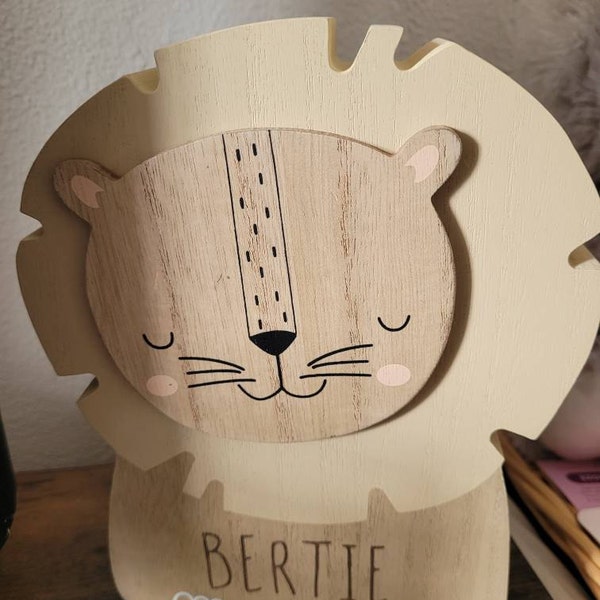 Personalised Engraved Lion Money Box Bank - Kids Savings Pocket Money ...