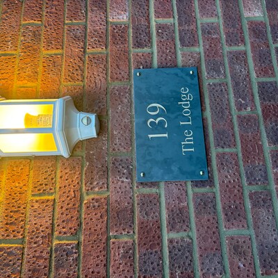 Smoky Green Slate Square House Number 15cm X 15cm - Etsy UK