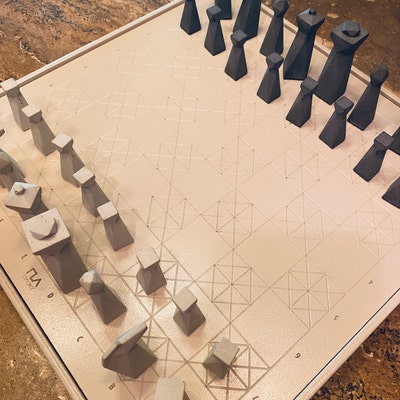 Modern Go Set, Wooden Go Board Game, Handmade Unique Go Set With Board ...