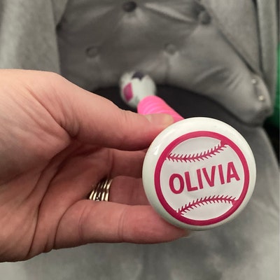 Bat Knob Decal Sticker With Name for Baseball/softball/ Tball 1 3/8 Dia ...