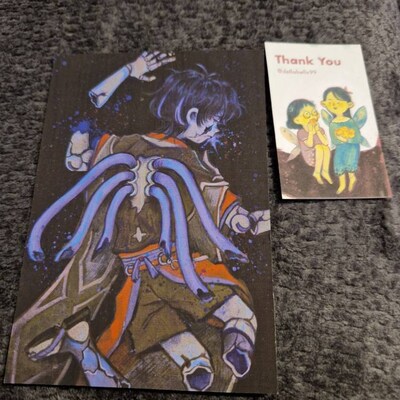 Sunny & Kel OMORI Greeting Card Print customisable Text Greeting Card ...