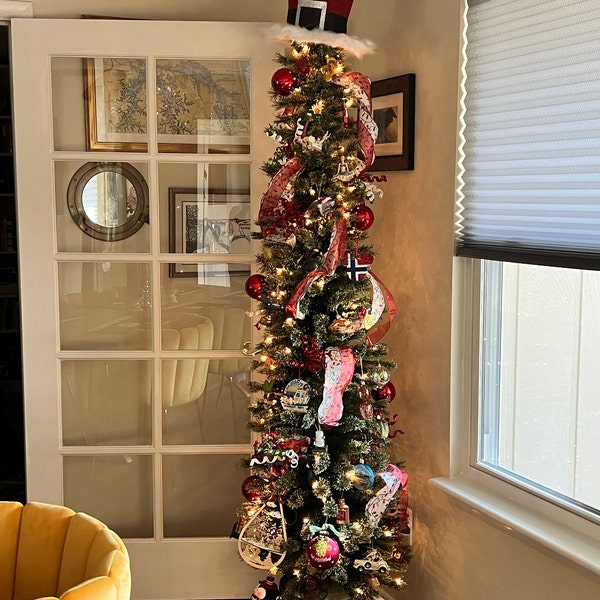 Santa Claus Top Hat Tree Topper Santa Christmas Tree Decorations Old ...