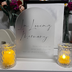 In Loving Memory Table Sign in Memory Wedding Sign Modern Script ...
