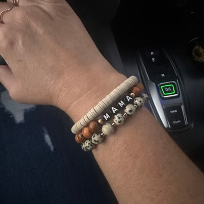 Stack of 3 Custom Word Vinyl Stretch Bracelets Personalized - Etsy