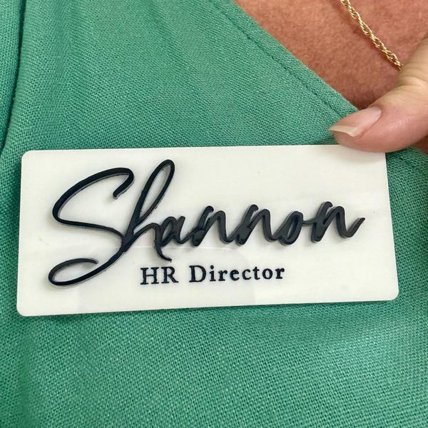 Custom Acrylic Name Badge Magnetic Name Badge Acrylic Name Plate ...