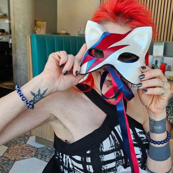 The Fool - Hand Carved Leather Skull Mask With Vintage Brass Bells ...