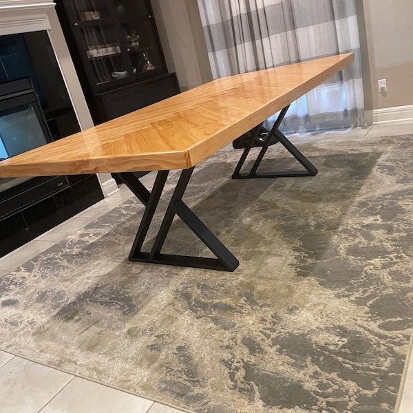 H 28 Inch, Dining Table Legs, Double Z Shape, 1 Pair, #SS1110 - Etsy