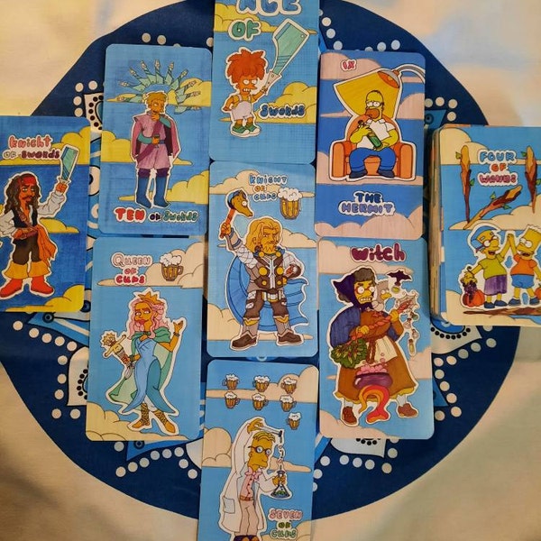 Simpsons Tarot Deck, Rider Waite Tarot Card With Guidebook for Beginner ...