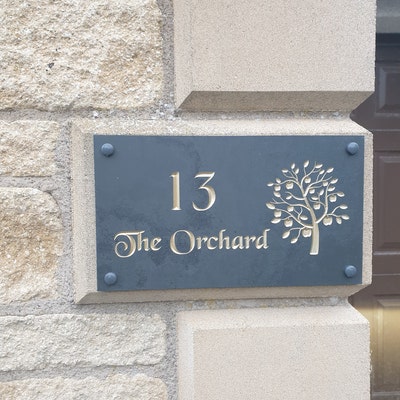 Deep Engraved Slate House Sign - Etsy UK