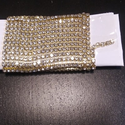 Gold / Silver / Rose Gold Rhinestone Chain by Yard With Clear Crystal ...