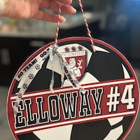PRINTED Softball Door Sign or Locker Tag | Your Logo | Your Colors ...