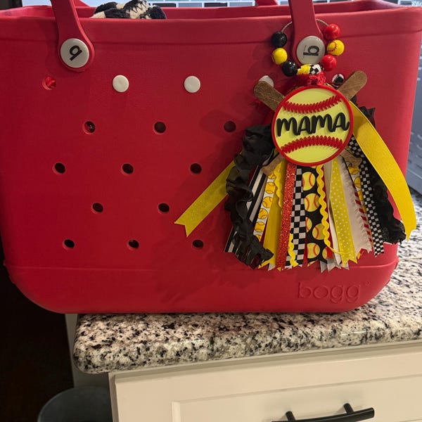 Bogg Bag Tassel and Charm, Bookbag Tag, Diaper Bag Tag, Custom Colors ...