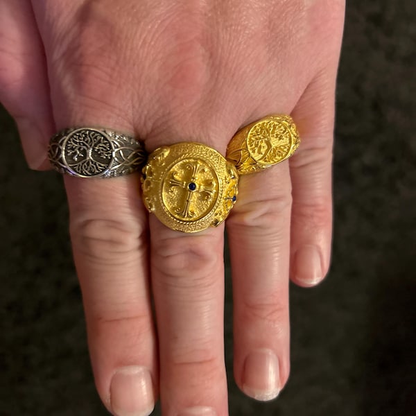 Japanese Koi Fish With Onyx Ring for Men, Signet Gemstone Ring, Onyx ...