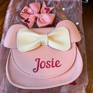 Personalized Round Flower Girl Purse, Custom Name Handbag for Girls ...