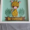 Giraffe Shadow Box SVG Template, Be Curious Layered Paper Cut Nursery ...